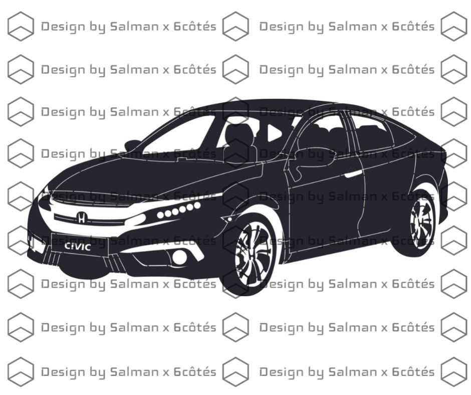 Honda Civic cutfile CNC svg dxf ai - Etsy France