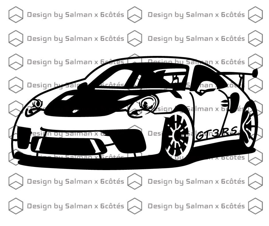 PORSCHE GT3RS Cutfile svg dxf - Etsy France
