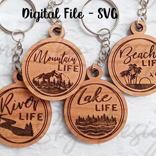 Glowforge Keychain SVG Glowforge Keychain File Laser - Etsy