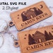 Cabin Keychain SVG File Cabin SVG Files Glowforge Cabin - Etsy