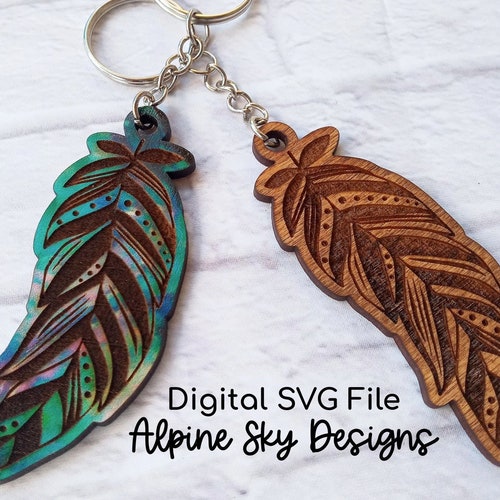 Glowforge Keychain SVG Glowforge Keychain File Laser - Etsy