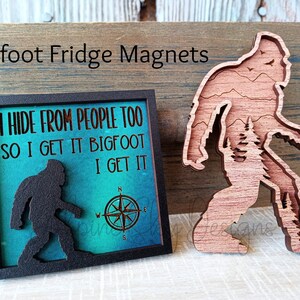 Bigfoot Fridge Magnet SVG Bundle Bigfoot Magnets SVG Bigfoot SVG Files ...