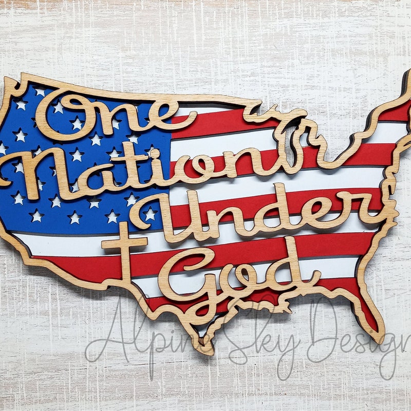 One Nation Under God Sign - Etsy