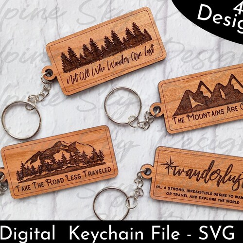 Motivational Keychains Glowforge Laser Keychain SVG Laser | Etsy