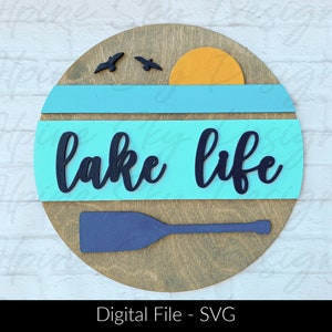 Lake Life SVG Laser File | Laser Cut Files Lake | Glowforge Files ...