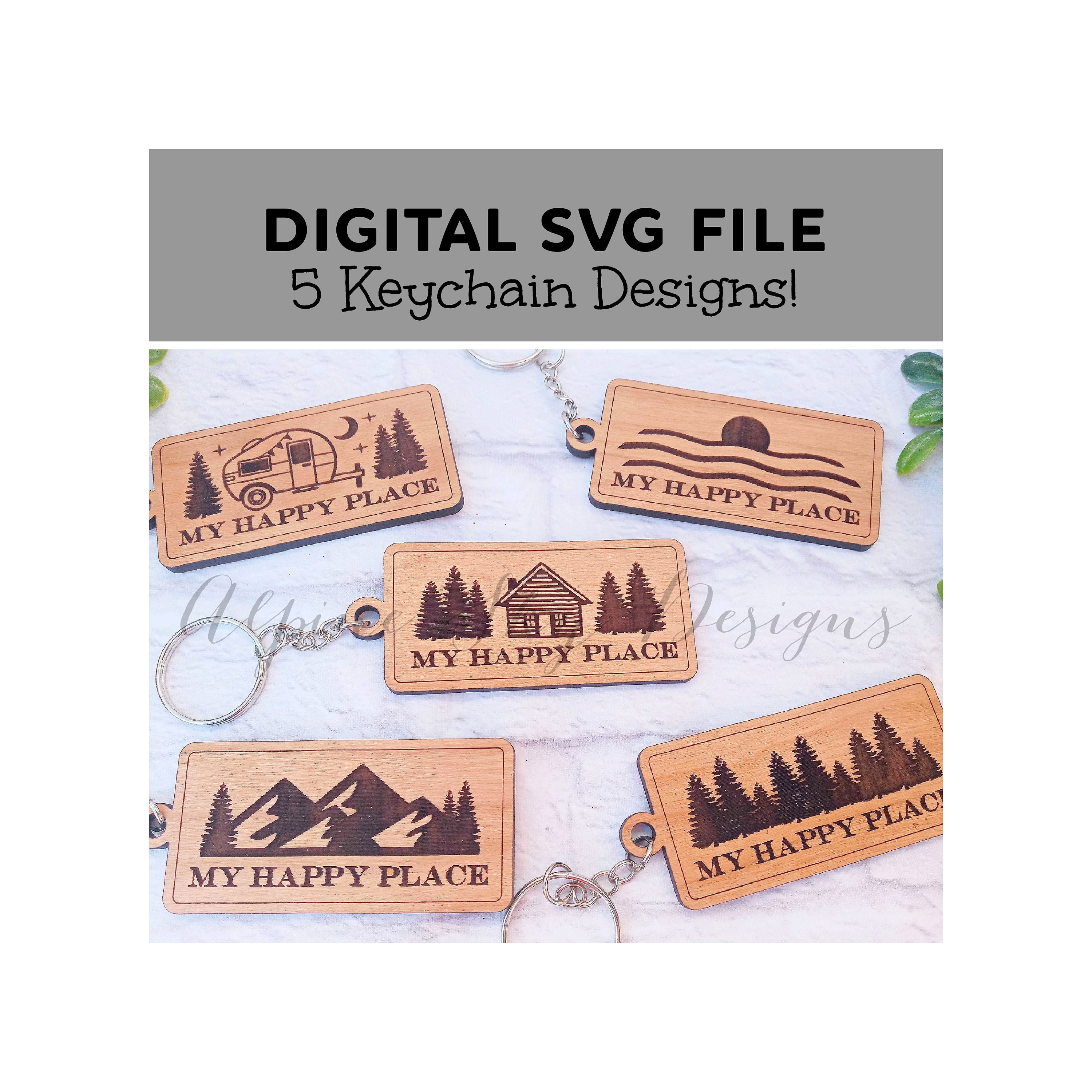 Keychain SVG Glowforge Keychain SVG Bundle Key Chain SVG - Etsy