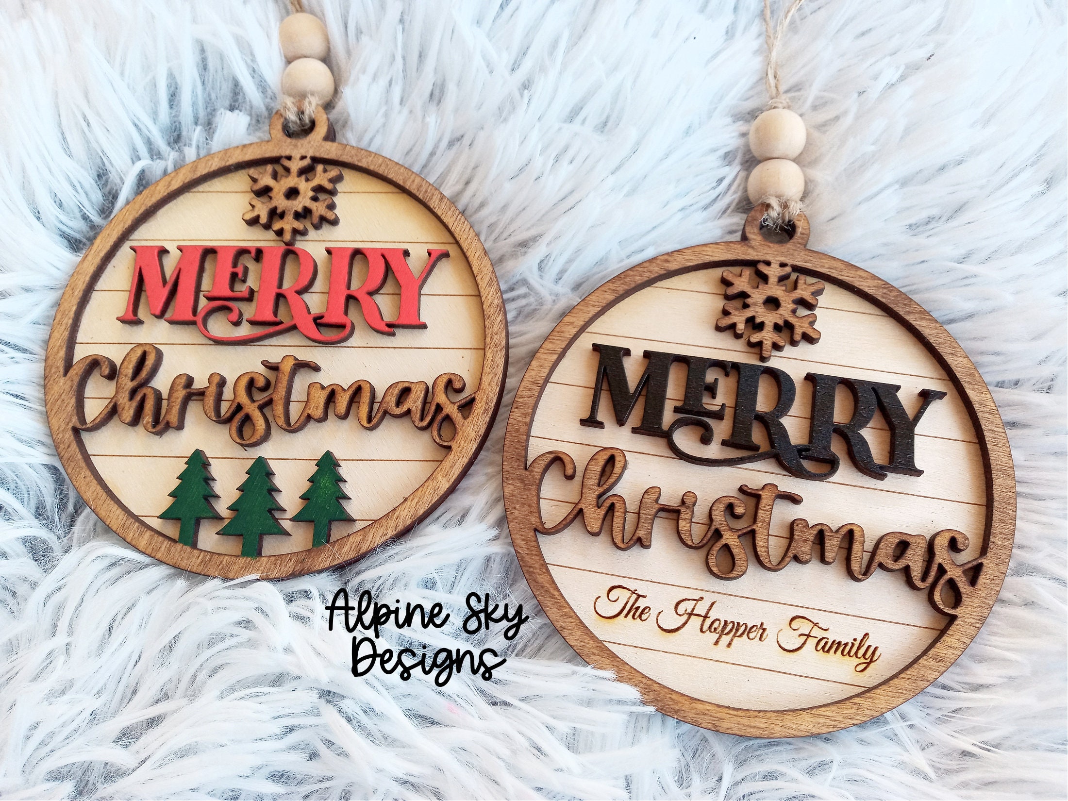Christmas Ornament SVG for Glowforge | Christmas Ornaments SVG File ...