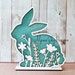 1/8 Floral Bunnies SVG | Standing Bunnies SVG File | Glowforge Easter ...