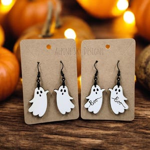 Ghost Earring SVG Glowforge Laser File Bundle of 2 Ghost Earring Files ...