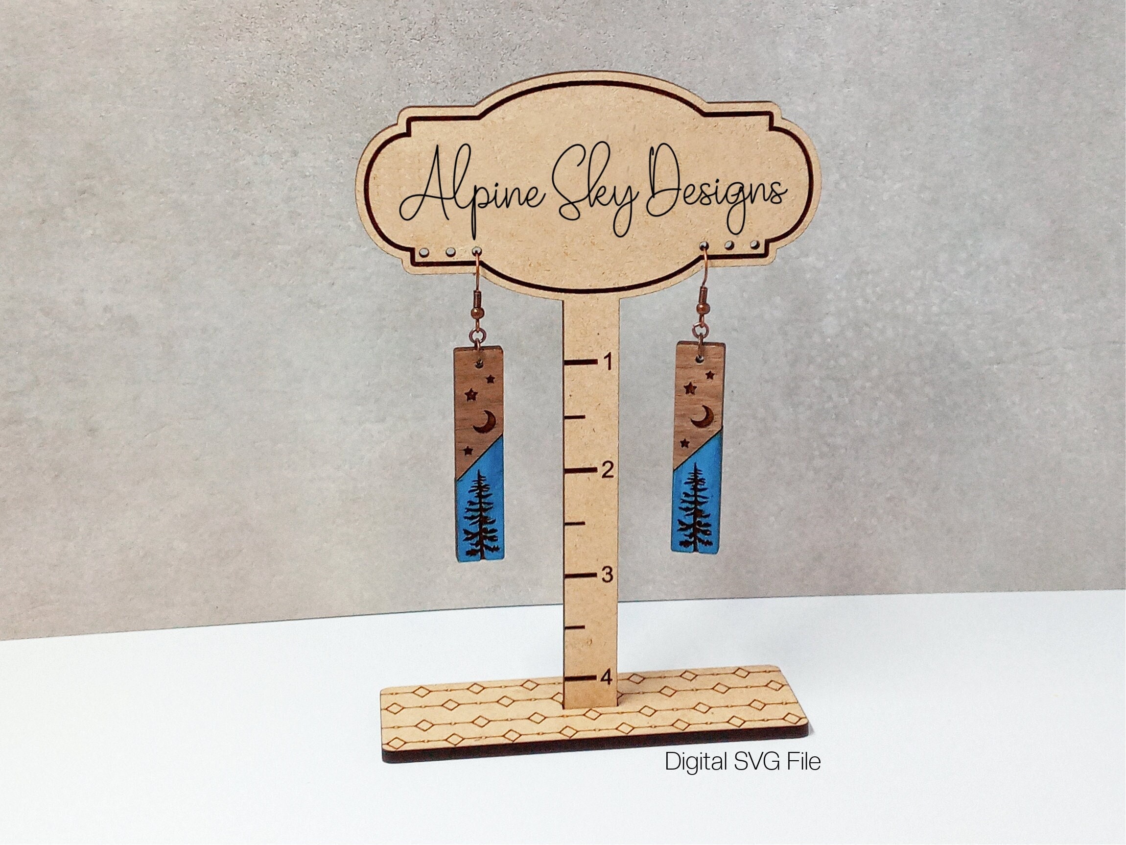 Earring Display Stand SVG Earring Stand SVG Glowforge - Etsy