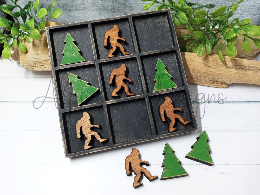 Bigfoot Tic Tac Toe Game SVG | Tic Tac Toe SVG Files | Bigfoot SVG ...