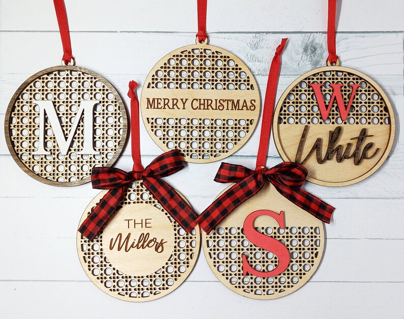 Rattan Ornament SVG Bundle | Glowforge Christmas Ornaments | Rattan ...