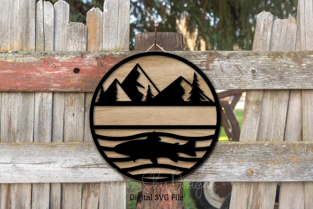 Trout Sign SVG | Cabin Sign SVG | Glowforge Files | Fishing Sign Svg ...