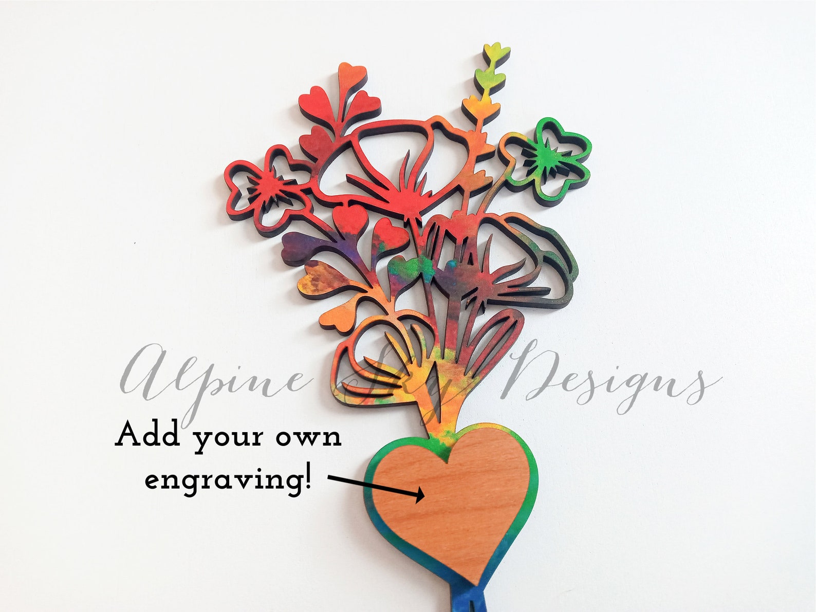 Customizable Floral SVG File Glowforge Flower Bouquet SVG | Etsy