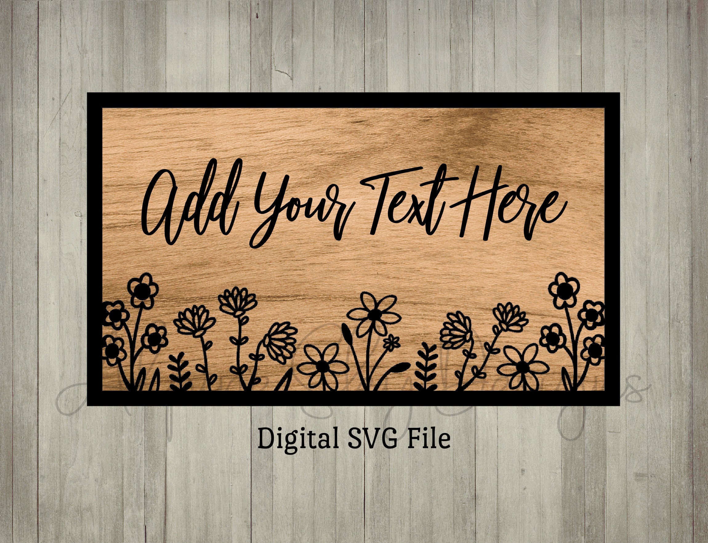 Floral Sign SVG Floral SVG Sign Glowforge Files - Etsy