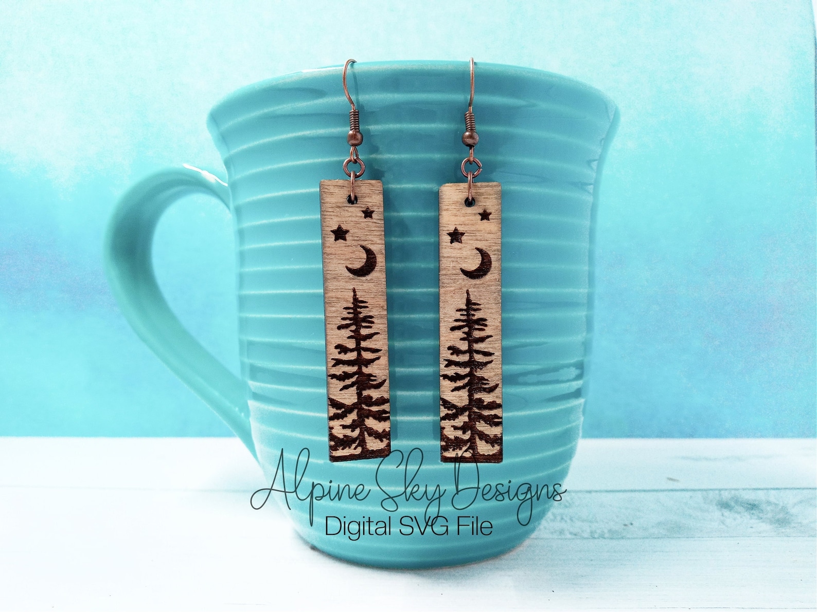 Tree Earring SVG Forest Earrings Svg Glowforge Earring - Etsy
