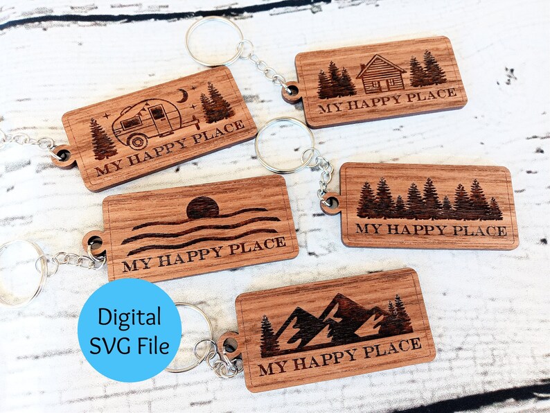 Keychain SVG Glowforge Keychain SVG Bundle Key Chain SVG - Etsy