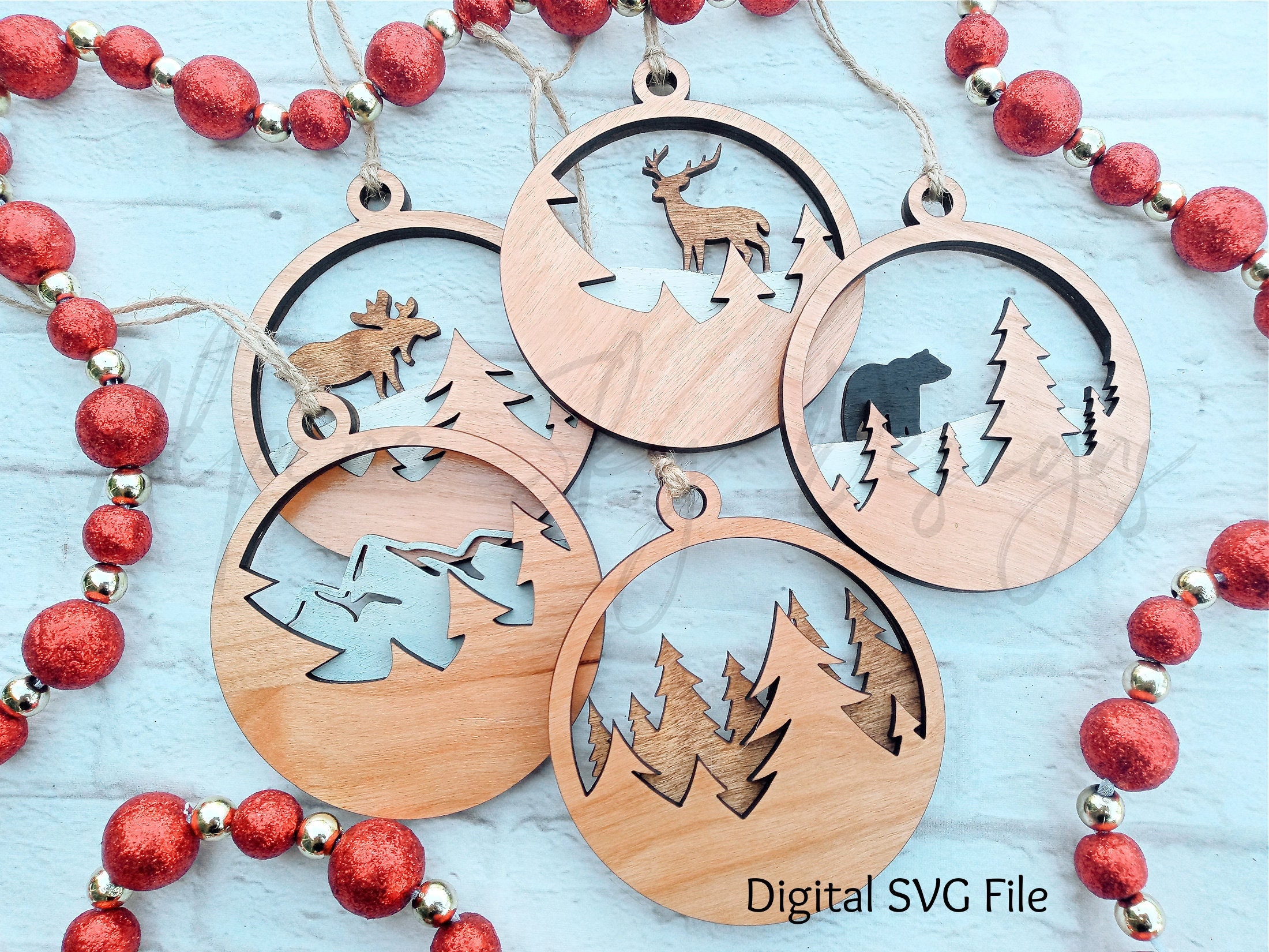 Christmas Ornament SVG for Glowforge Christmas Ornaments - Etsy