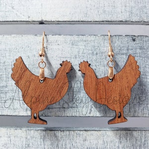 Chicken Earrings SVG | Chicken Earring SVG | Chicken Shaped Earrings ...