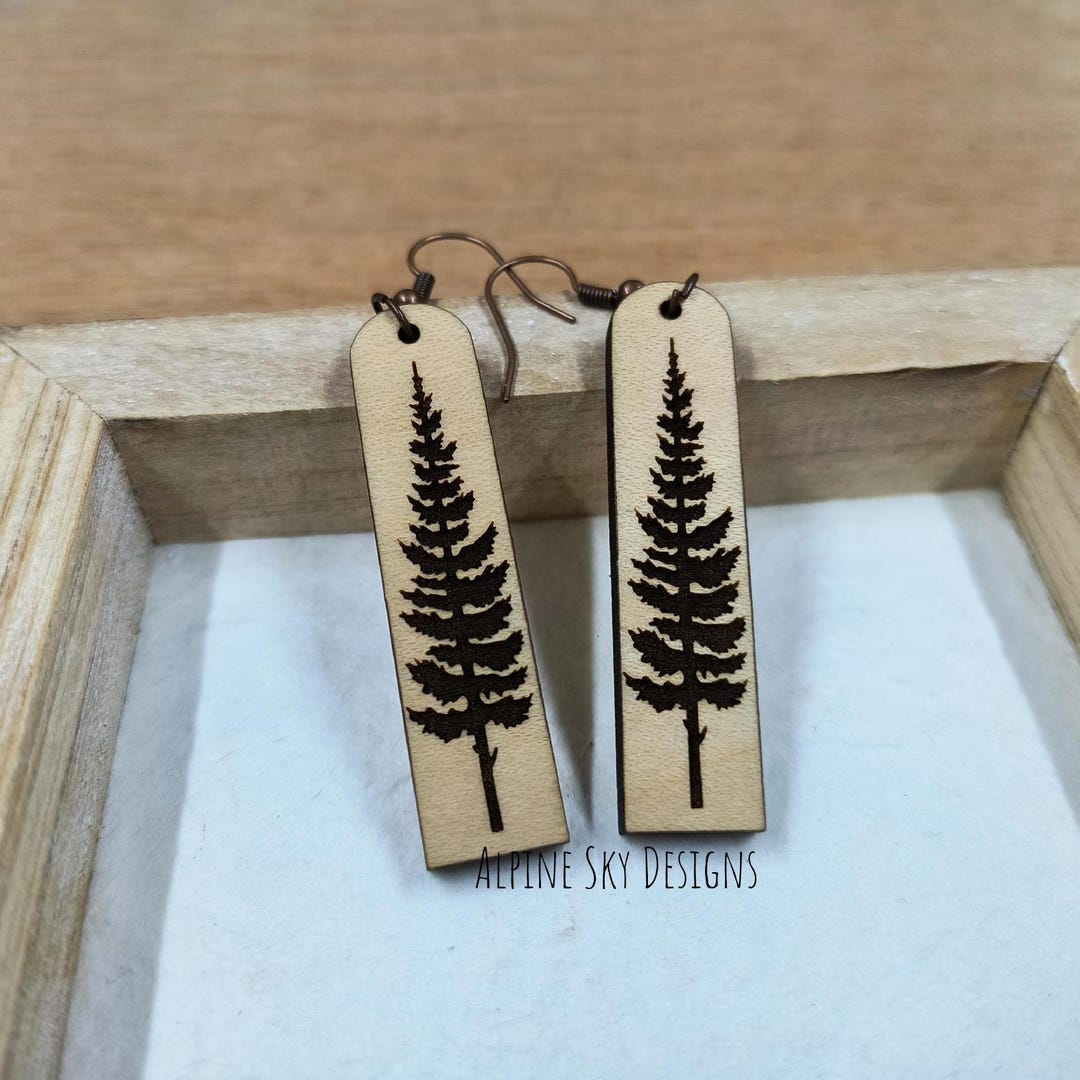 Pine Tree Earring SVG Boho Earrings SVG Nature Earrings Svg Pine Tree ...