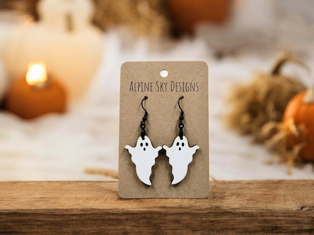 Ghost Earring SVG Glowforge Laser Halloween Earrings SVG Ghosts Svg ...
