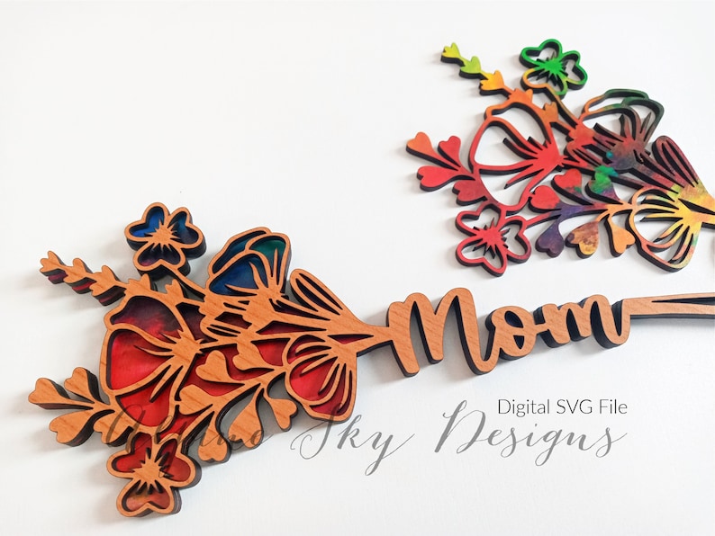 Mom Flower Bouquet SVG Mothers Day Flower SVG File Mothers - Etsy