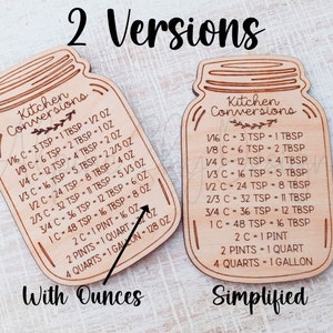 Mason Jar Magnet SVG Kitchen Conversions Magnet SVG Glowforge Mason Jar ...