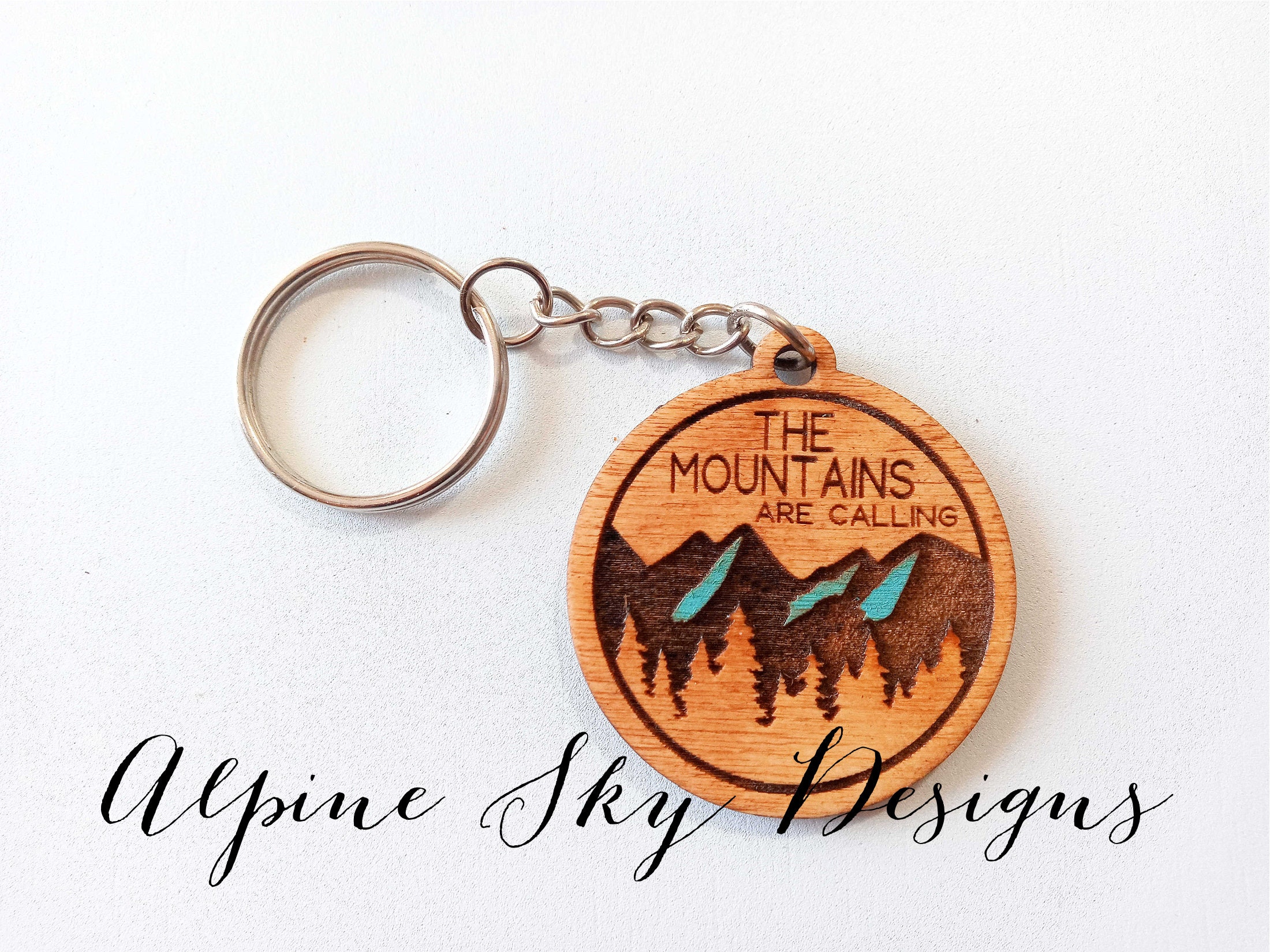 Mountain Keychain SVG Keychain SVG Files the Mountains Are | Etsy India