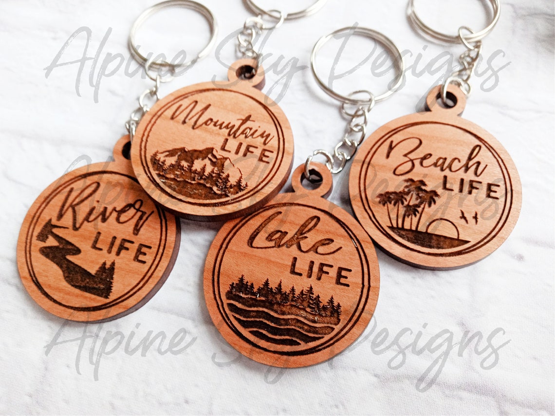 Glowforge Keychain File Glowforge Keychain SVG Files Laser - Etsy