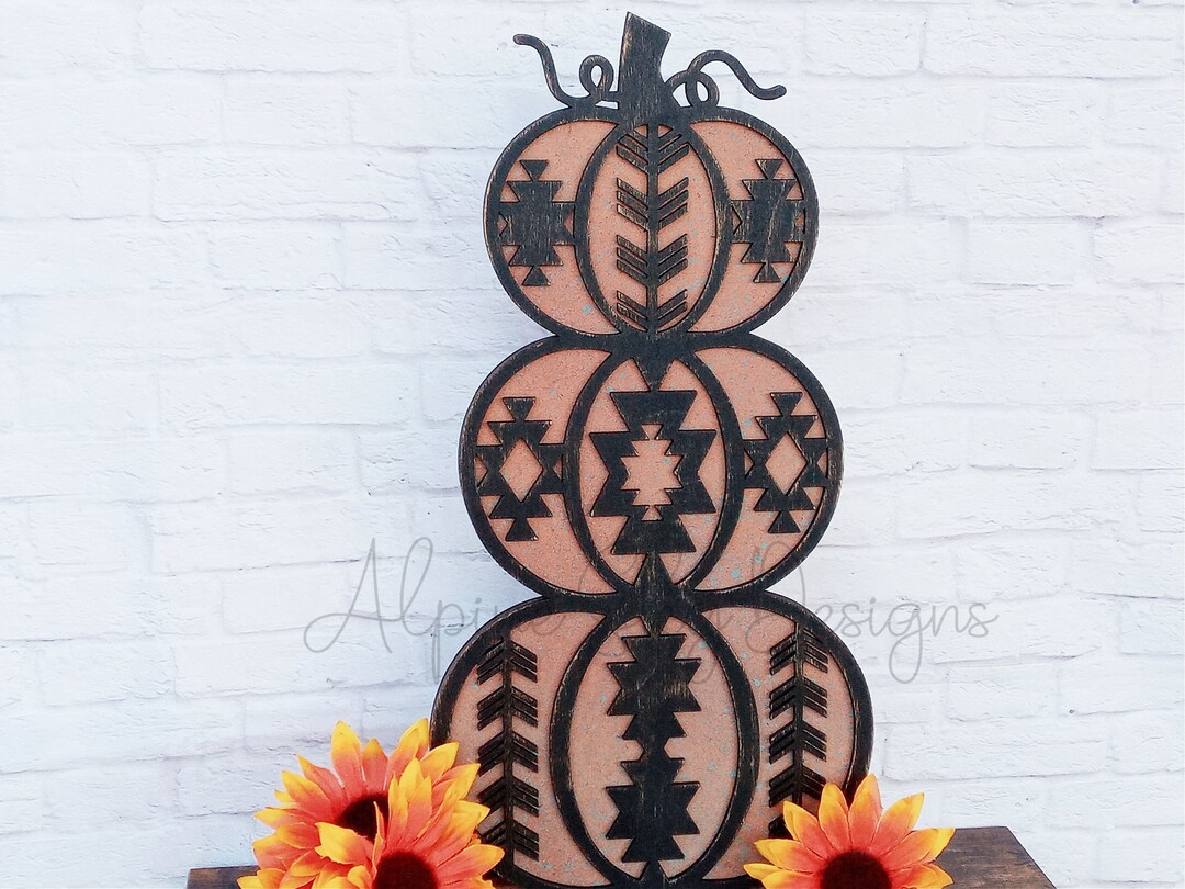 Aztec Stacked Pumpkins SVG | Stacked Pumpkin SVG for Glowforge | Fall ...