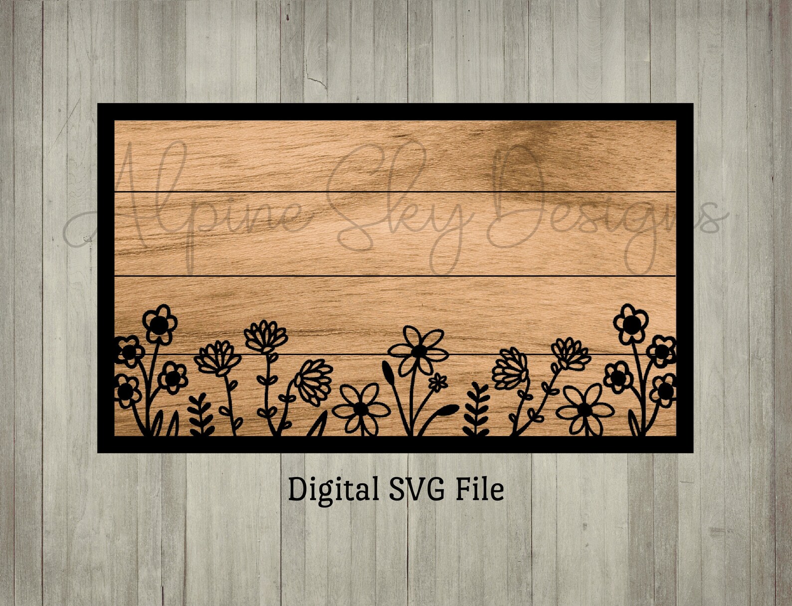 Floral Sign SVG Floral SVG Sign Glowforge Files - Etsy