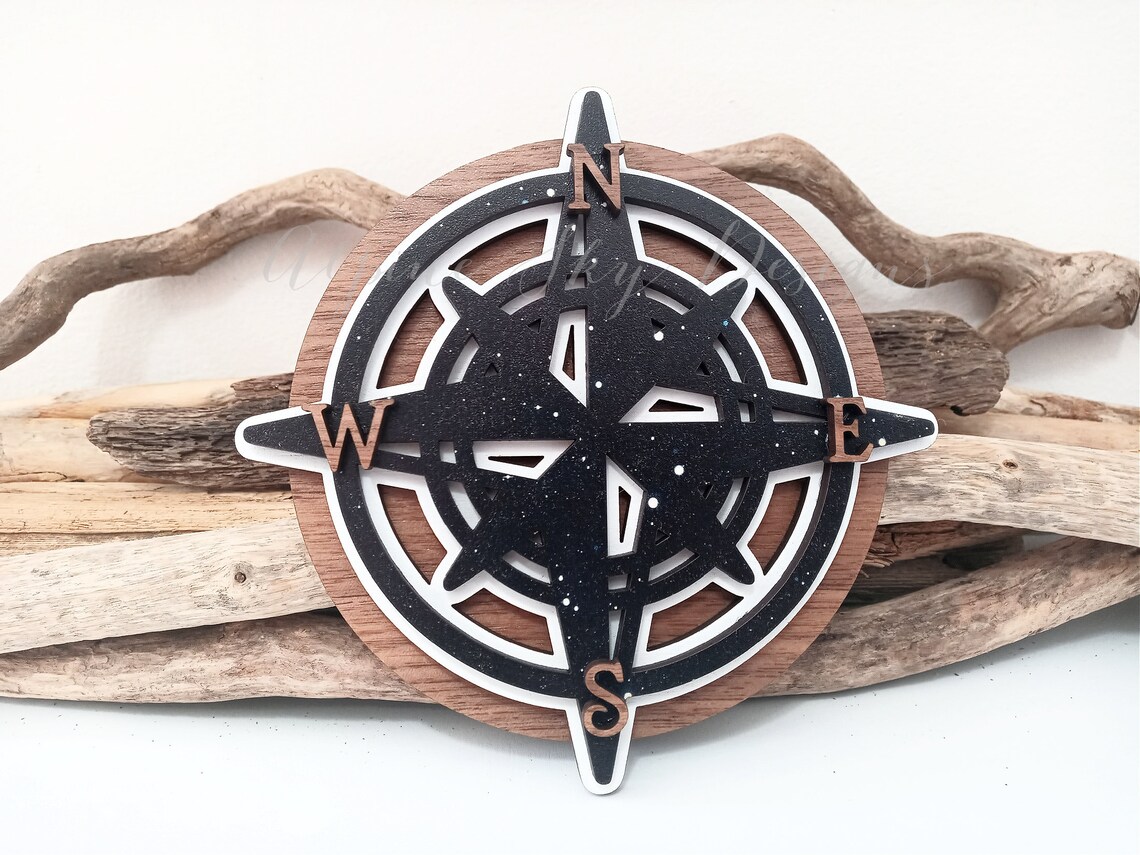 Compass SVG File Compass SVG Layered Sign Svg Glowforge - Etsy