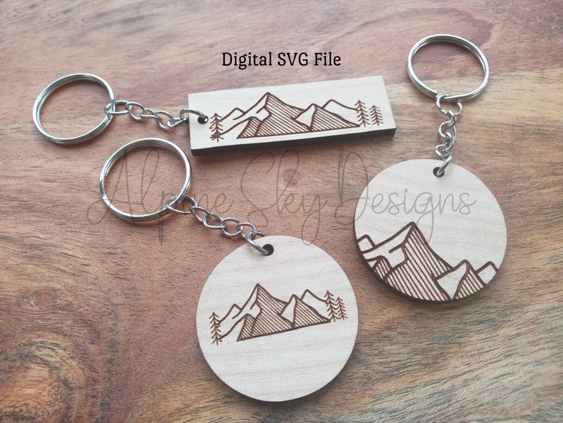 Mountain Keychain SVG Bundle Blank Keychain Svg Files - Etsy