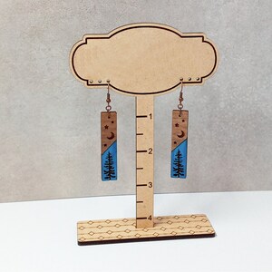 Earring Display Stand SVG | Earring Stand SVG | Glowforge Earring ...