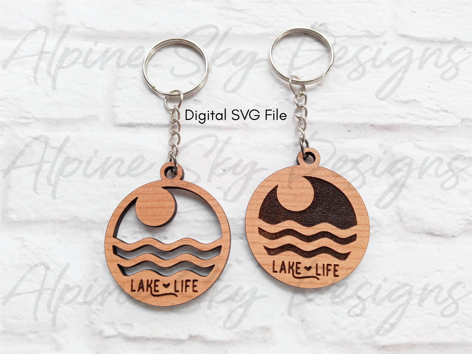 Lake Life SVG Keychain File Glowforge Keychain SVG - Etsy