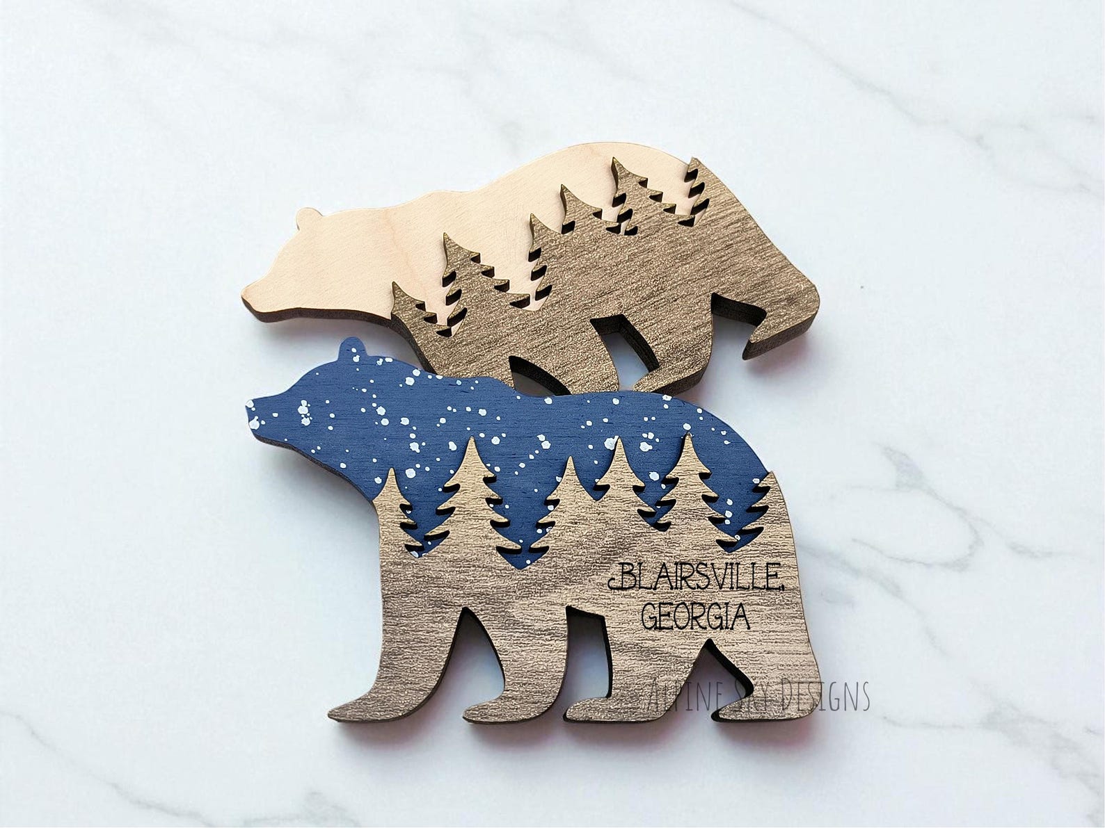 Bear Fridge Magnet SVG Bear Magnet SVG Files Glowforge Laser Fridge ...