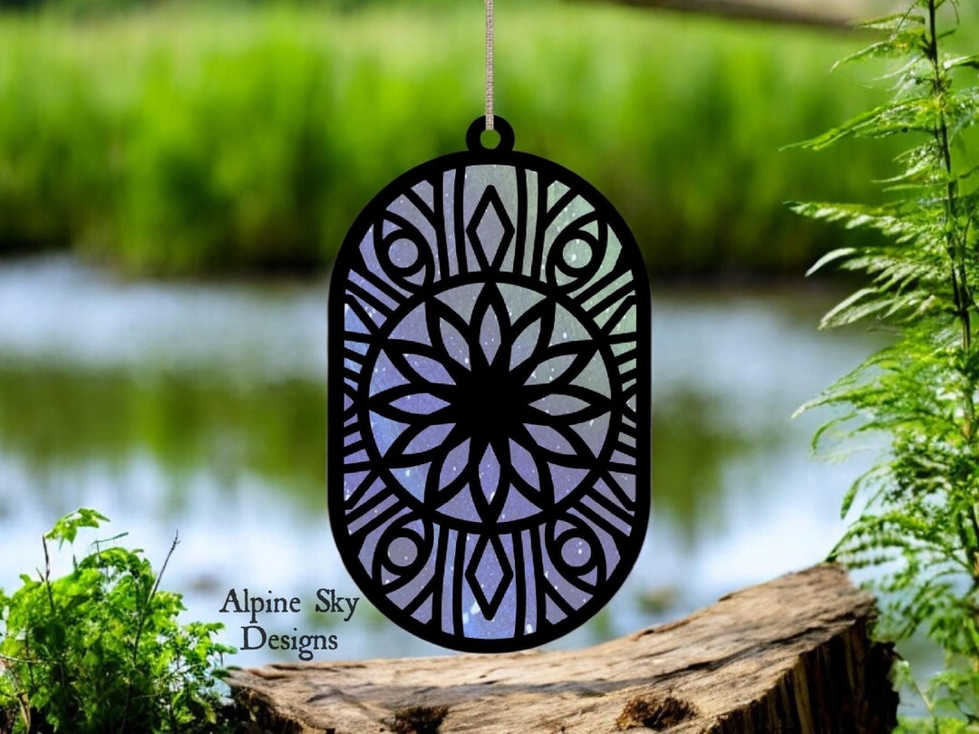 Boho Suncatcher SVG File Glowforge Suncatchers SVG Laser Files Mandala ...