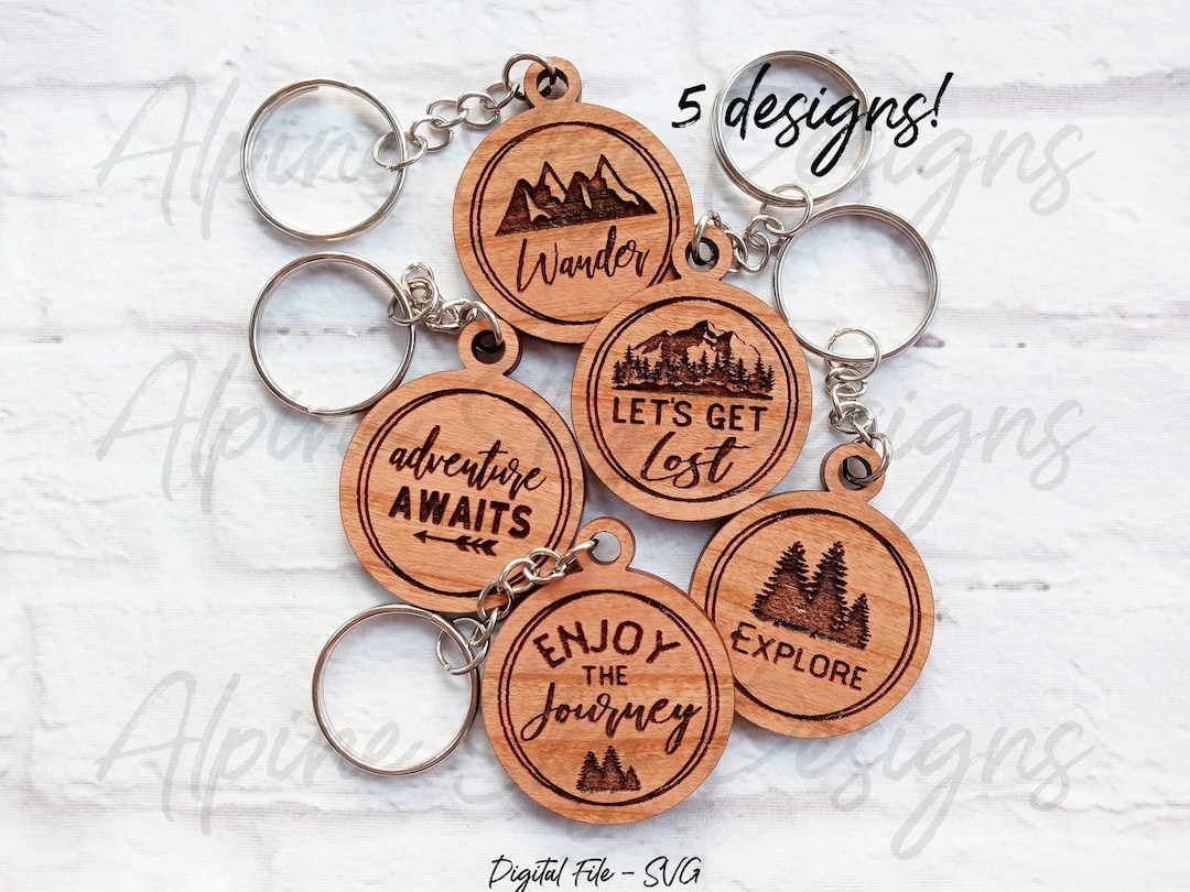 Glowforge Keychain SVG | Glowforge Keychain File | Laser Keychain File ...
