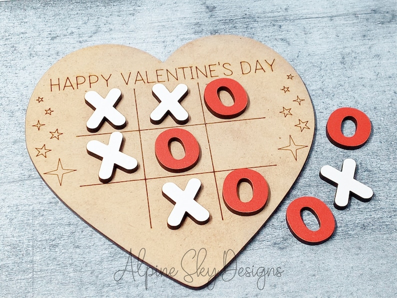 SCORED Valentines Day Tic Tac Toe SVG Heart Tic Tac Toe SVG - Etsy