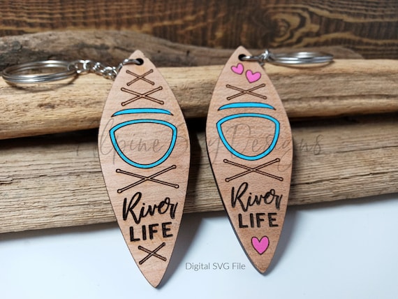 Kayak Keychain SVG Kayaking Keychain SVG River Life Svg | Etsy