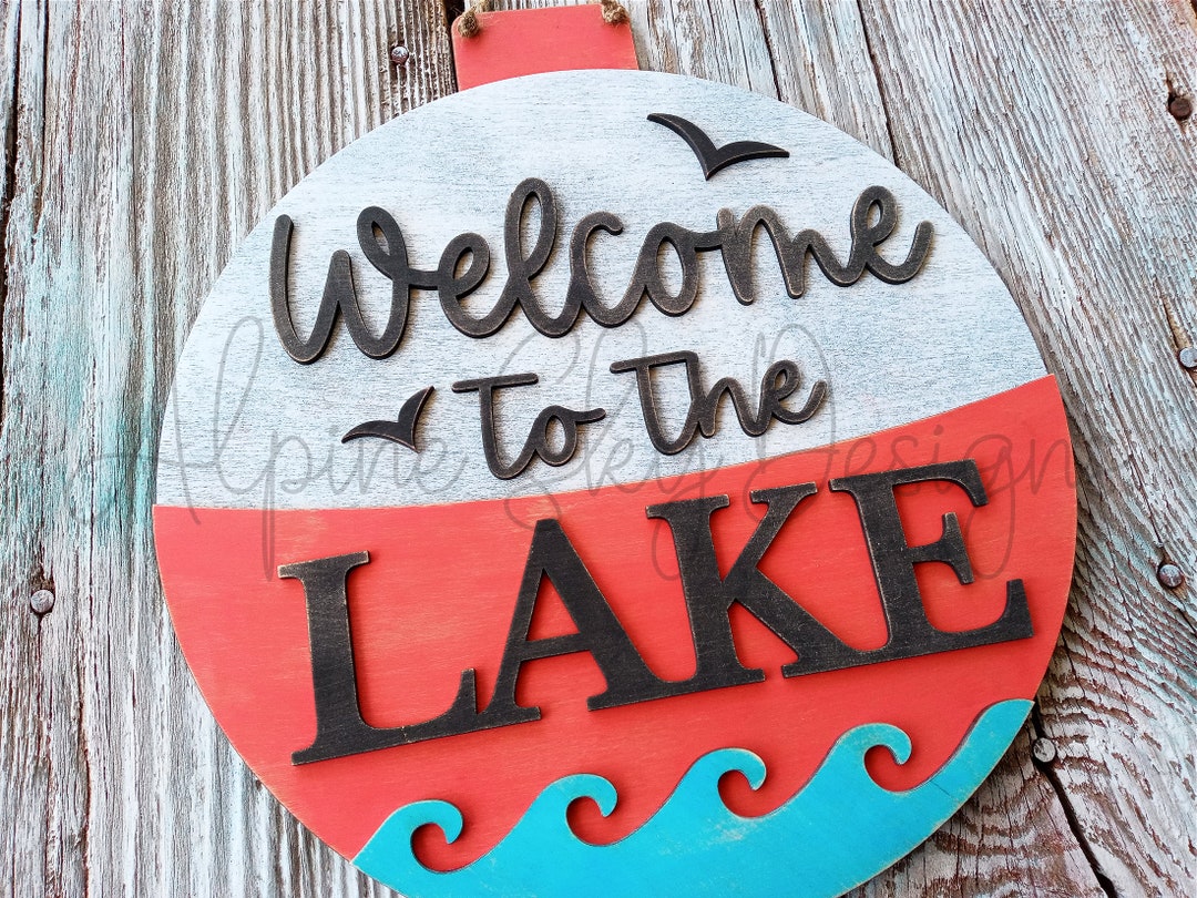 Welcome to the Lake SVG for Glowforge | Welcome to the Lake Sign SVG ...
