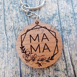 MAMA Keychain SVG | Mama Keychain Laser SVG | Wristlet Keychain Svg ...