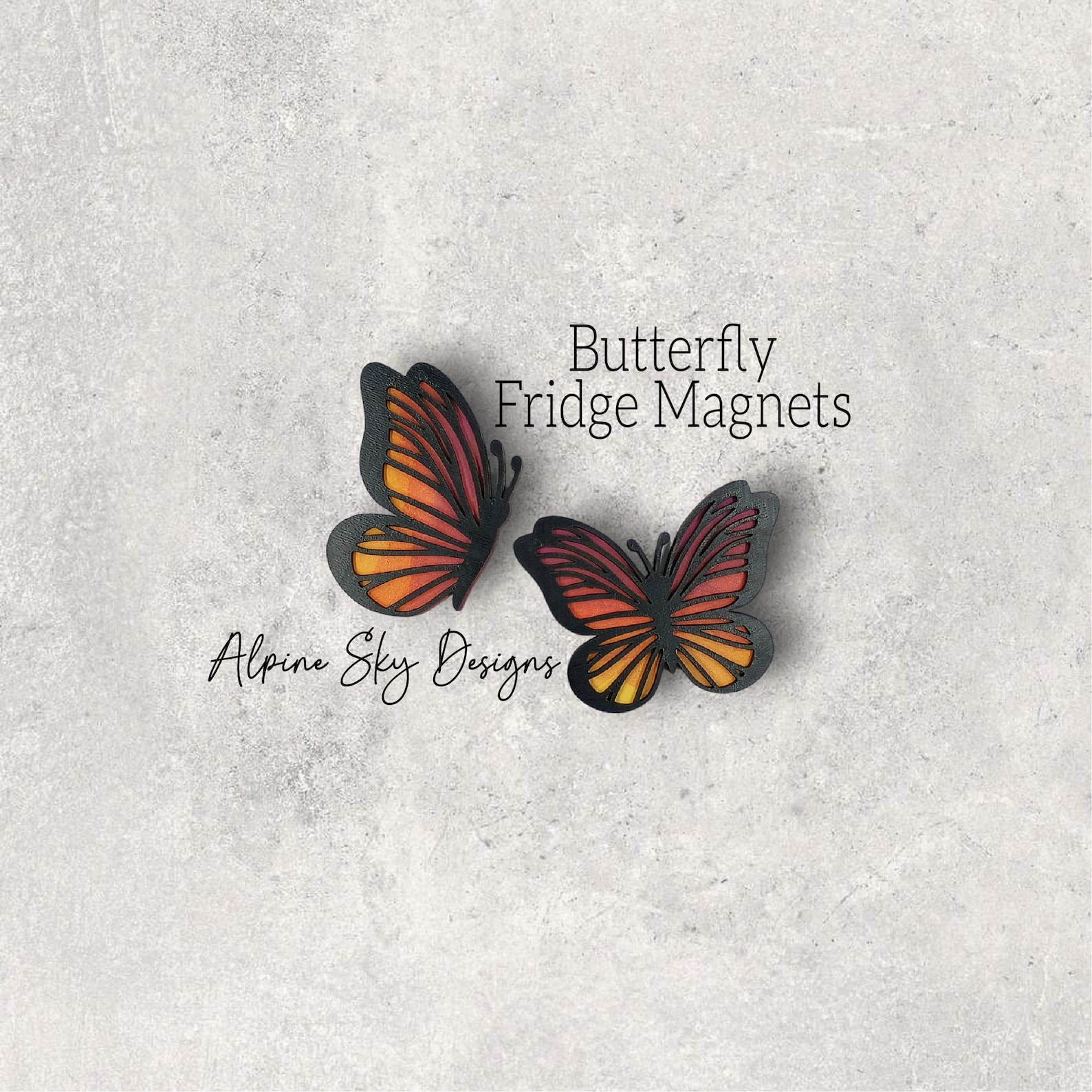 Butterfly Fridge Magnets SVG for Glowforge Laser Butterfly Magnet SVG ...