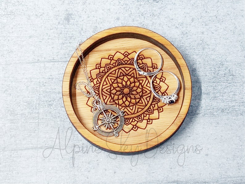 Mandala Ring Dish SVG Trinket Tray SVG File Glowforge - Etsy