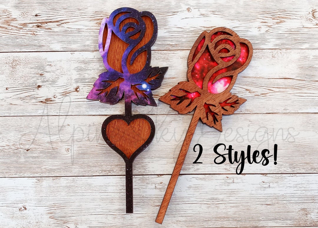 Rose SVG Bundle 2 STYLES | Rose SVG Laser | Glowforge Valentine Files ...