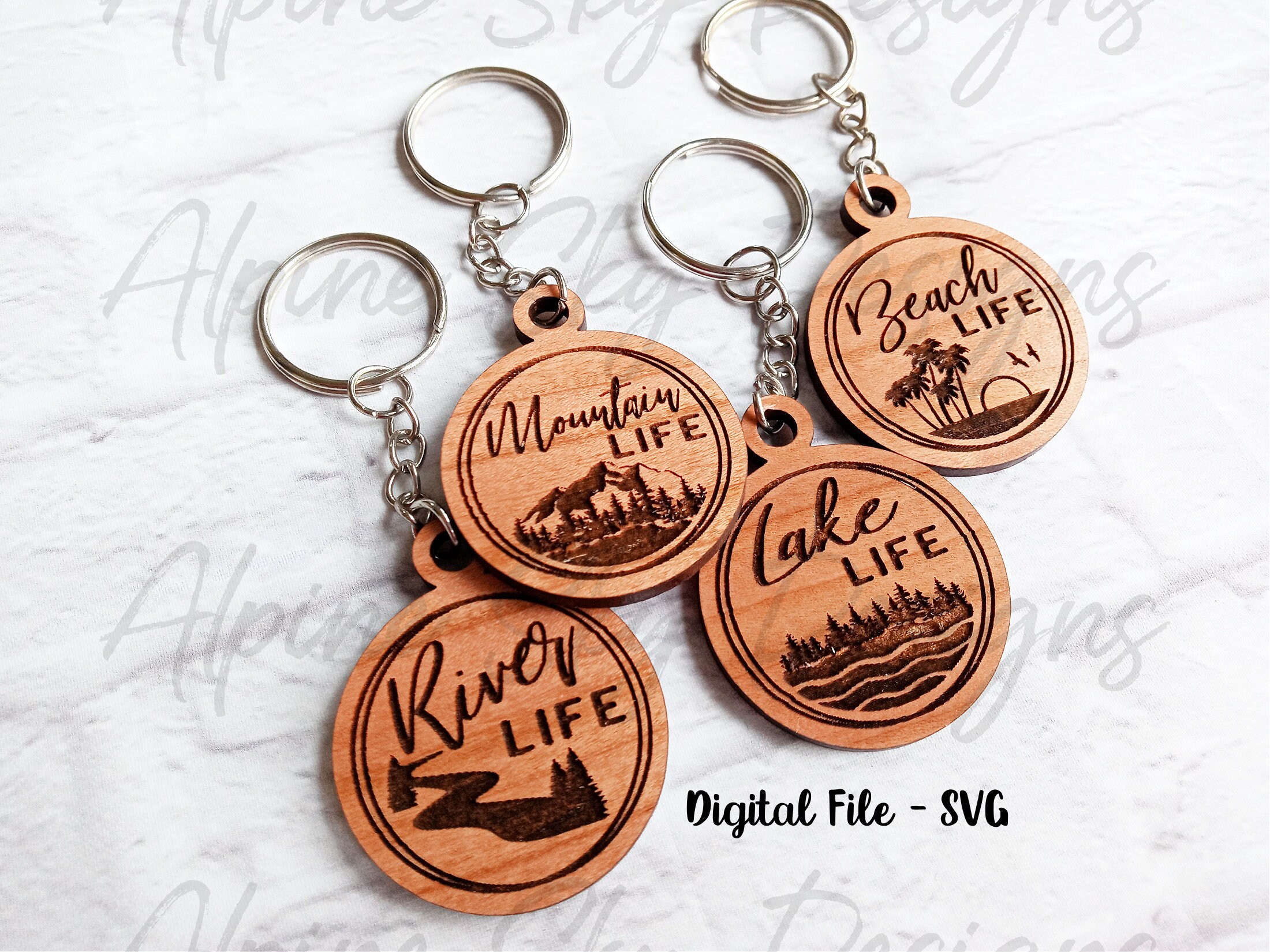 Glowforge Keychain File Glowforge Keychain SVG Files Laser - Etsy