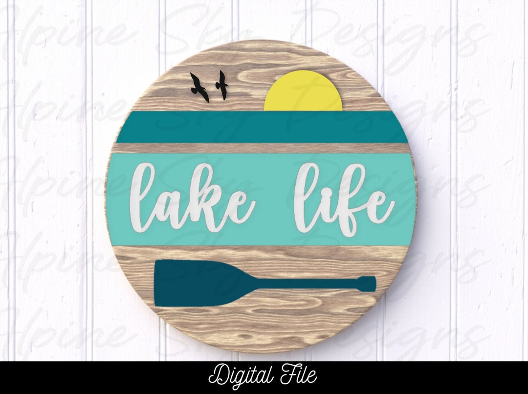 Lake Life SVG Laser File | Laser Cut Files Lake | Glowforge Files ...