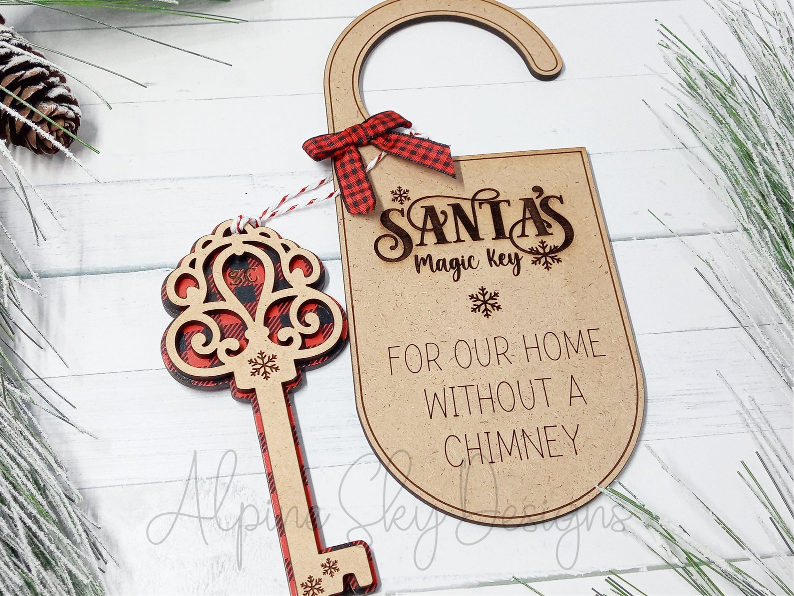 Santas Magic Key SVG Bundle Santas Magic Key Door Hanger SVG - Etsy