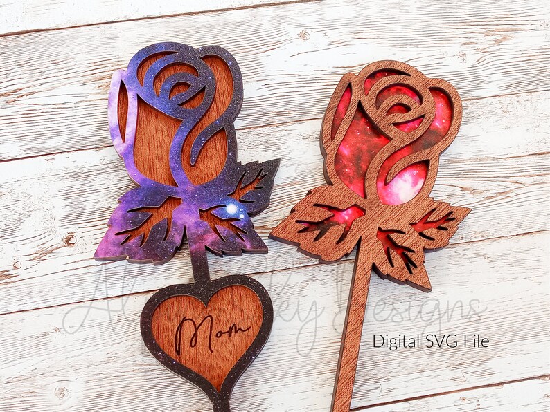 Rose SVG Bundle 2 STYLES Rose SVG Laser Glowforge - Etsy