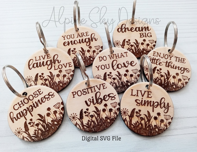 Inspirational Keychain SVG Bundle | Motivational Keychains SVG ...